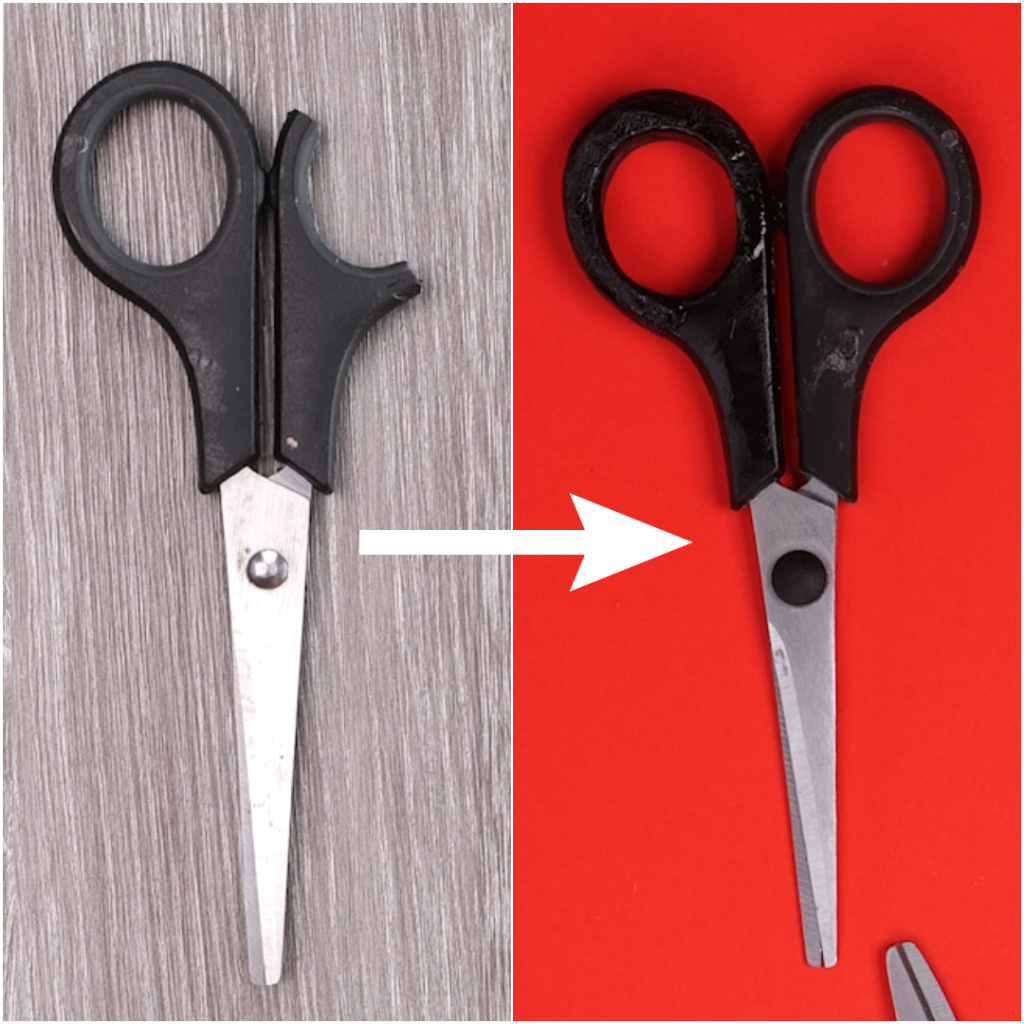 How to repair broken scissors plastic handle! ️