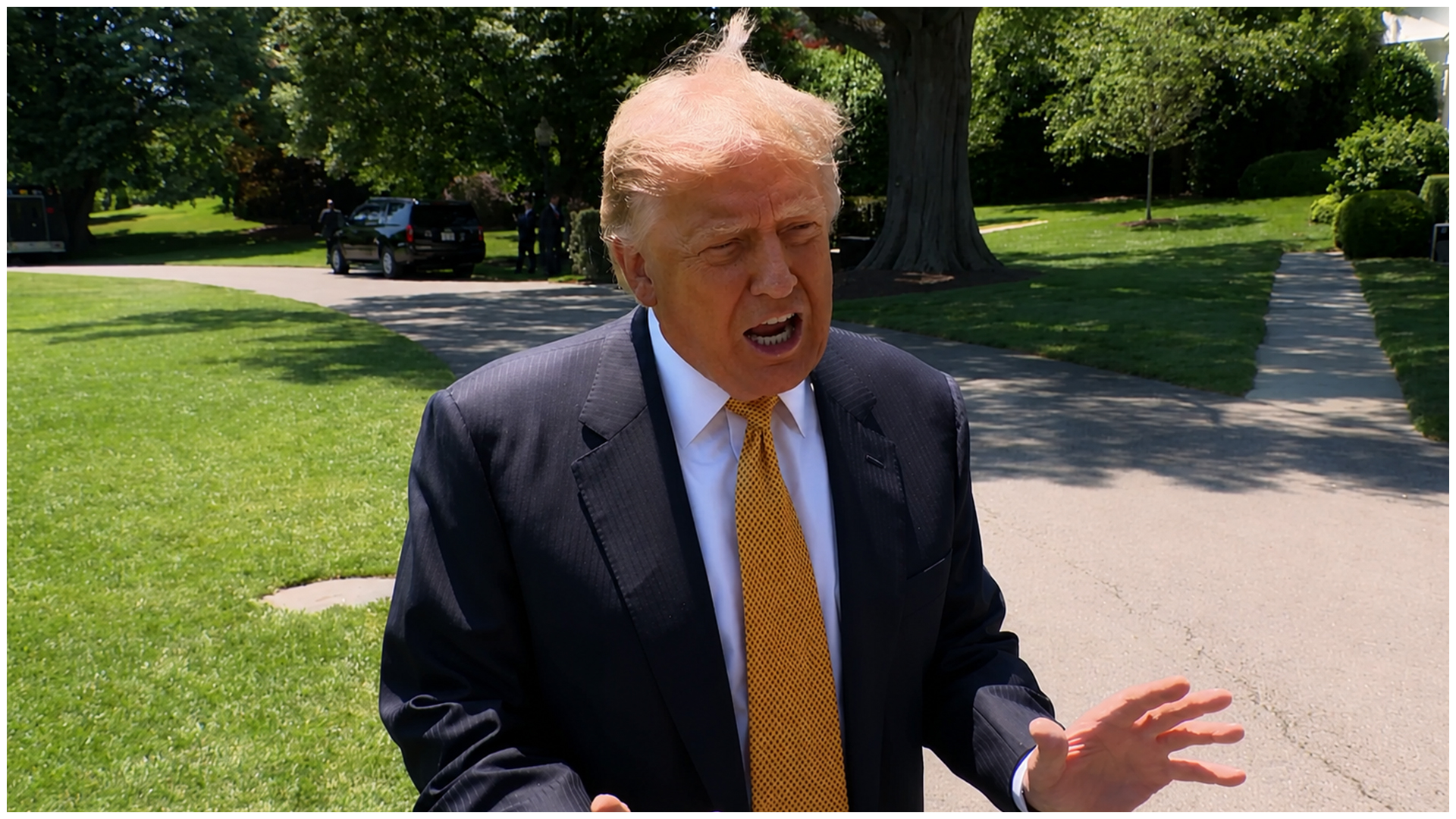 Trump faces questions following viral claims about gas price posts