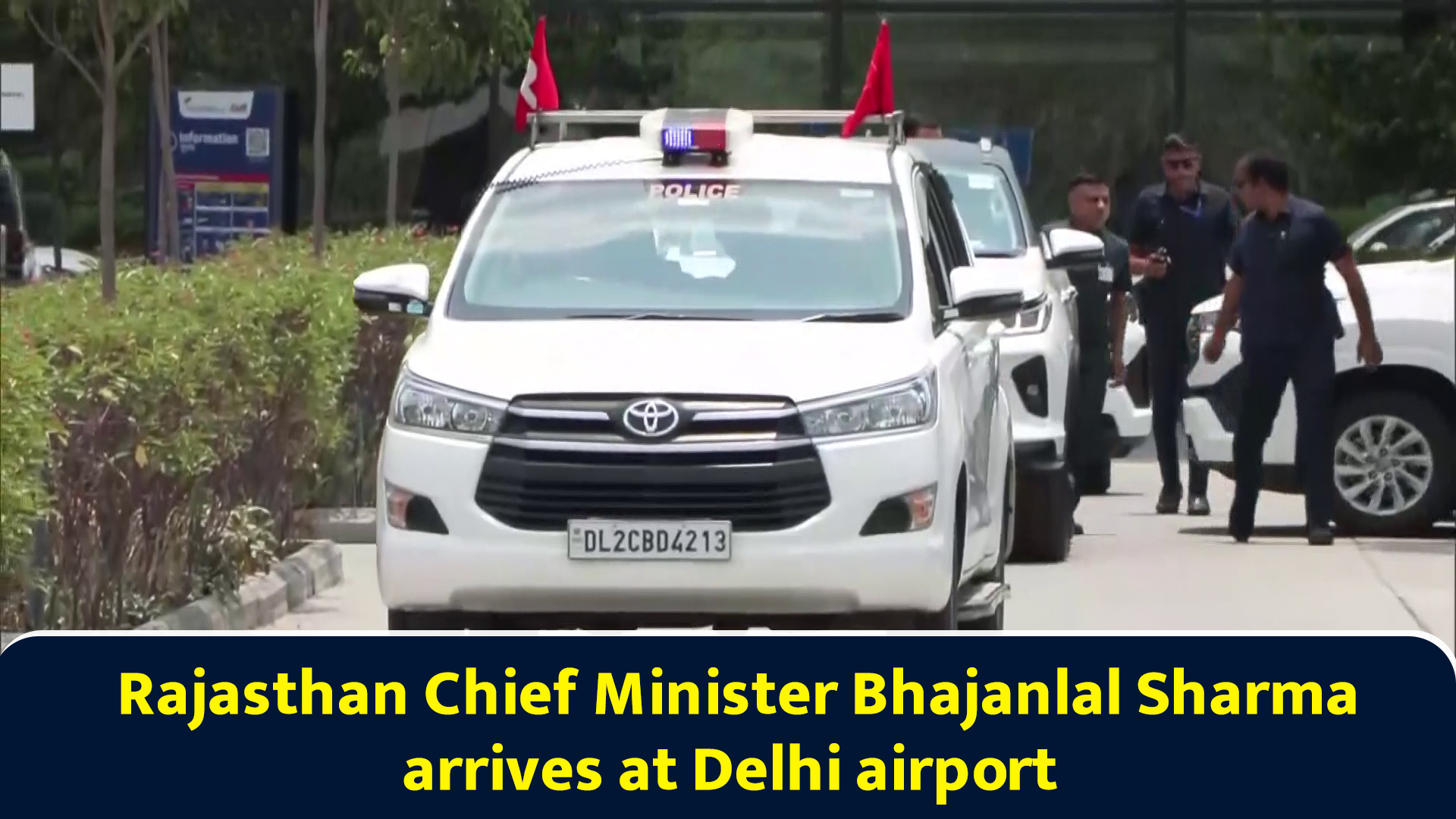 Rajasthan Chief Minister Bhajanlal Sharma arrives at Delhi airport