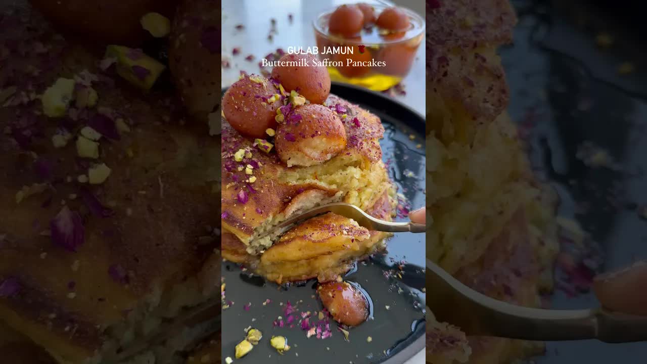Gulab jamun pancake