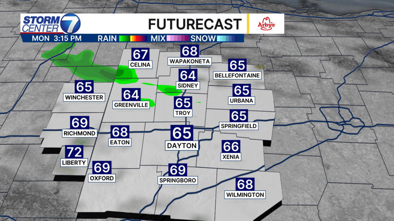 Dry air evaporating rain chances and bringing chilly mornings