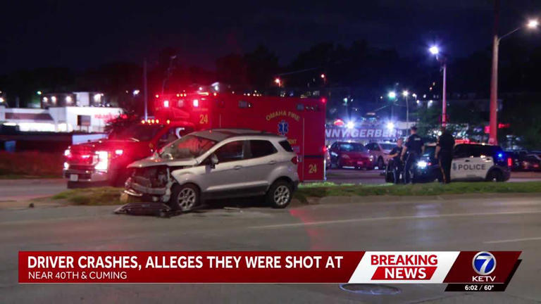 Omaha police respond to crash where driver claims someone was shooting ...