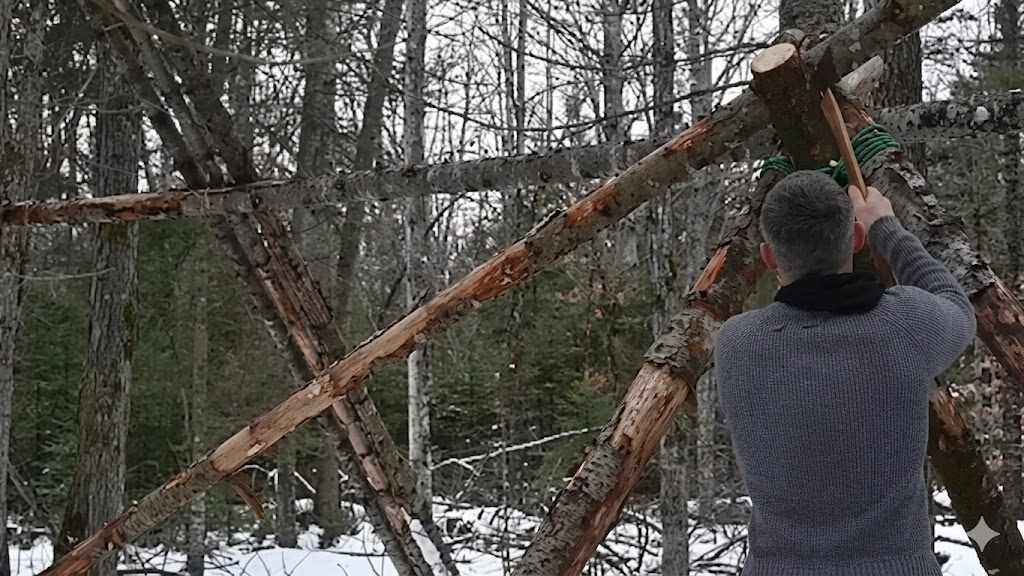 One wrong knot could collapse the entire shelter - then he started ...