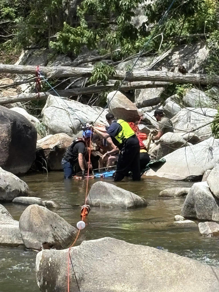 Man rescued after falling off cliff into river in North Carolina mountains