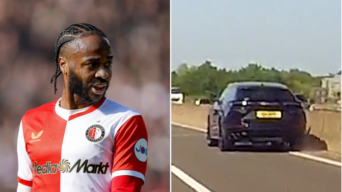 Video shows Raheem Sterling driving ‘all over the place’ before ...