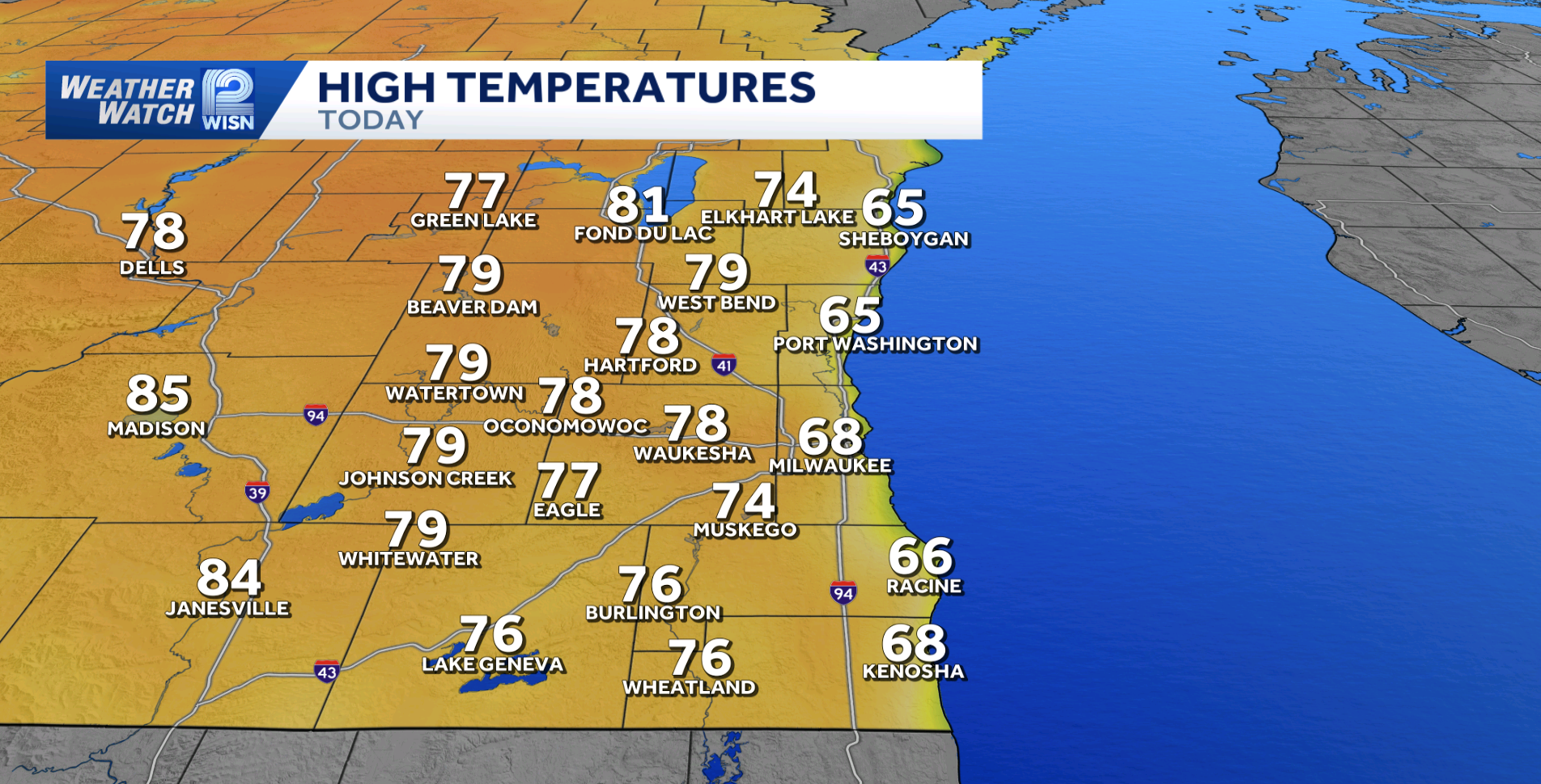 Sprinkles to sunshine for southeast Wisconsin Monday