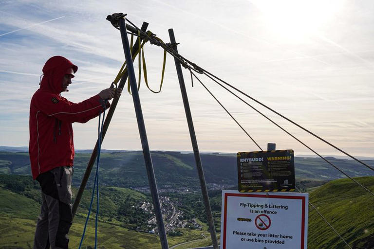 Tonnes of waste cleared in 'river of rubbish' operation on Welsh mountain