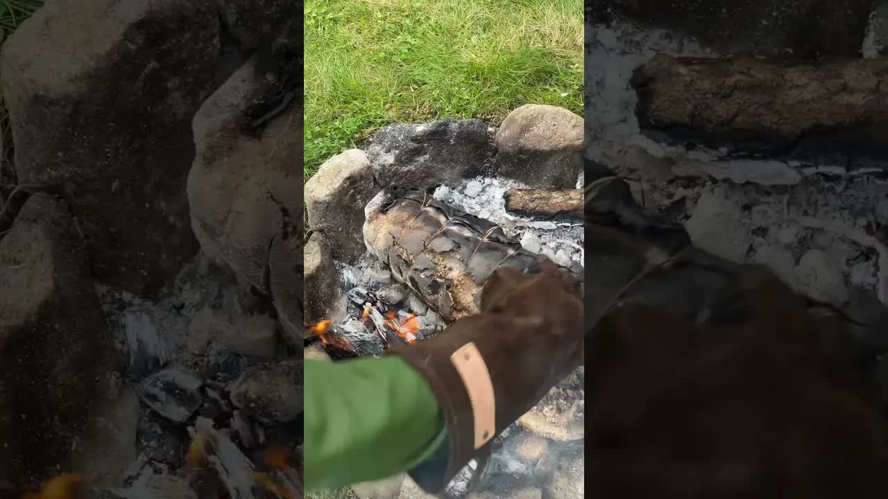 Just tucking his dinner in for a little nap