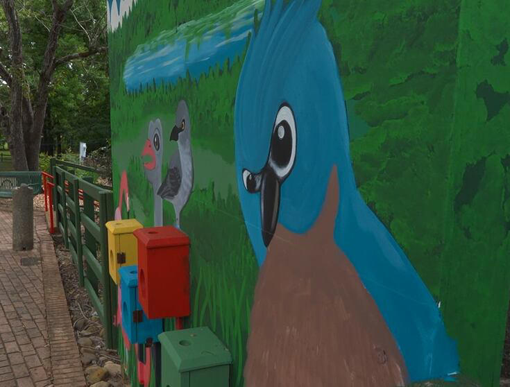 Jackson Zoo unveils colorful makeover with murals, splash pad