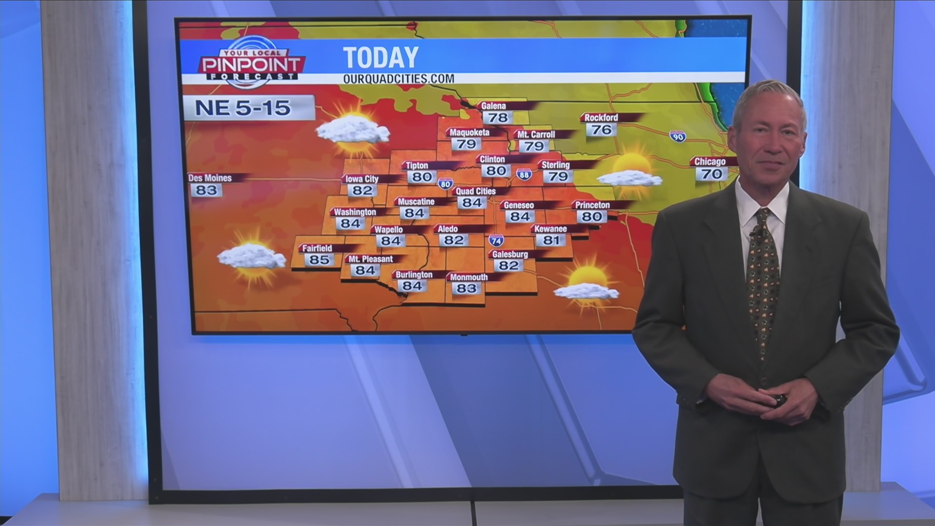 Warm start to the week, then hotter