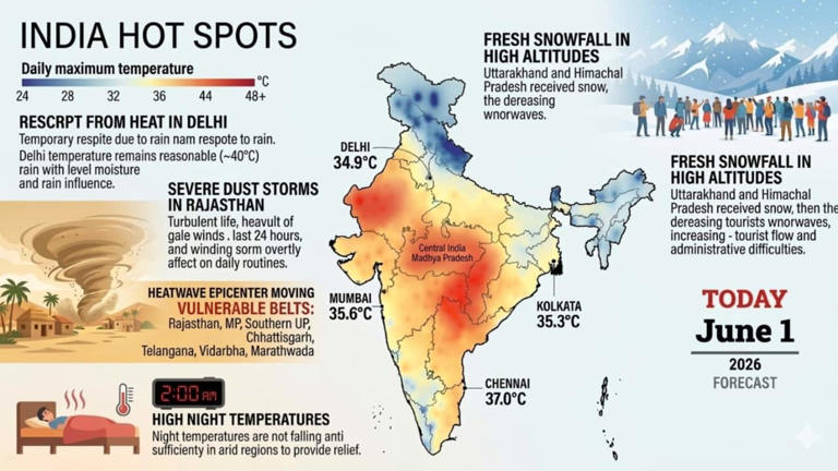 IMD June forecast: Extreme weather divergence as mountain snow ...