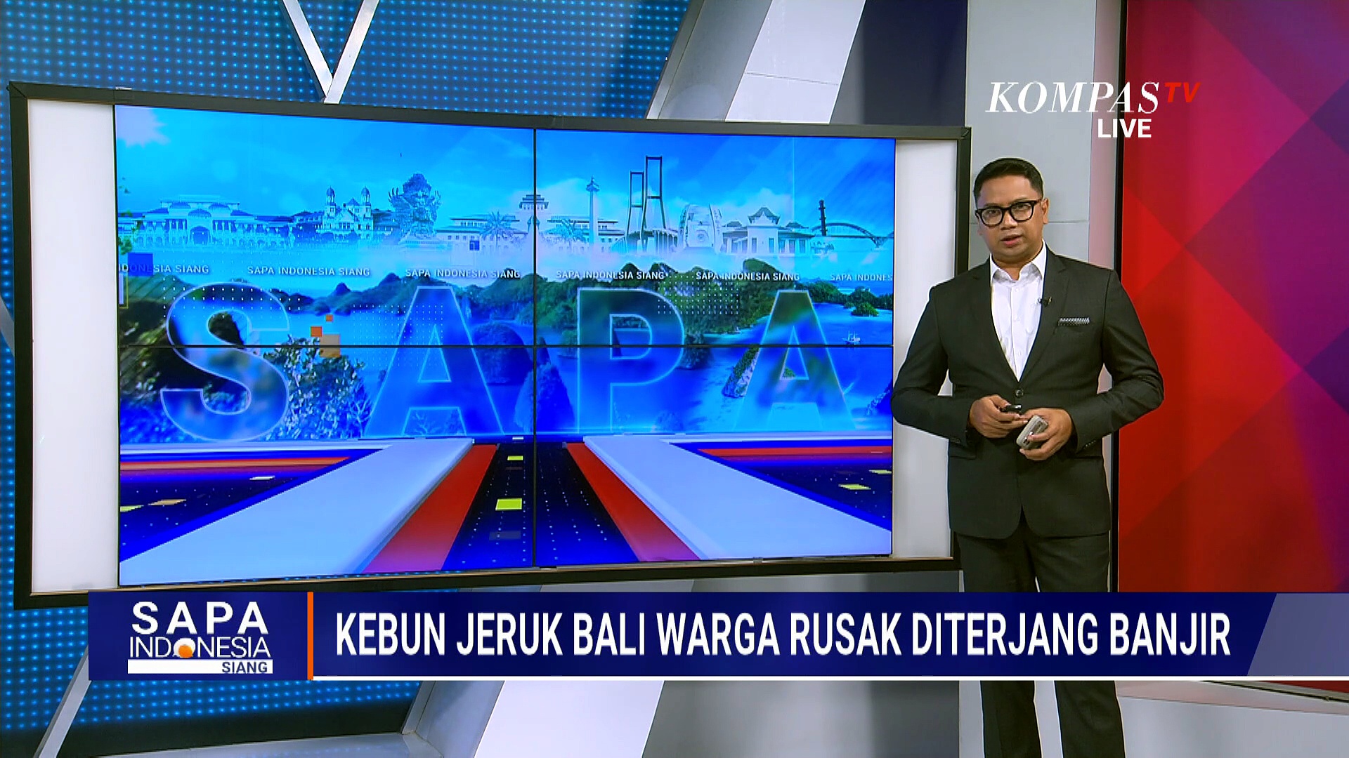 Kebun jeruk Bali milik warga rusak diterjang banjir dan terendam lumpur ...