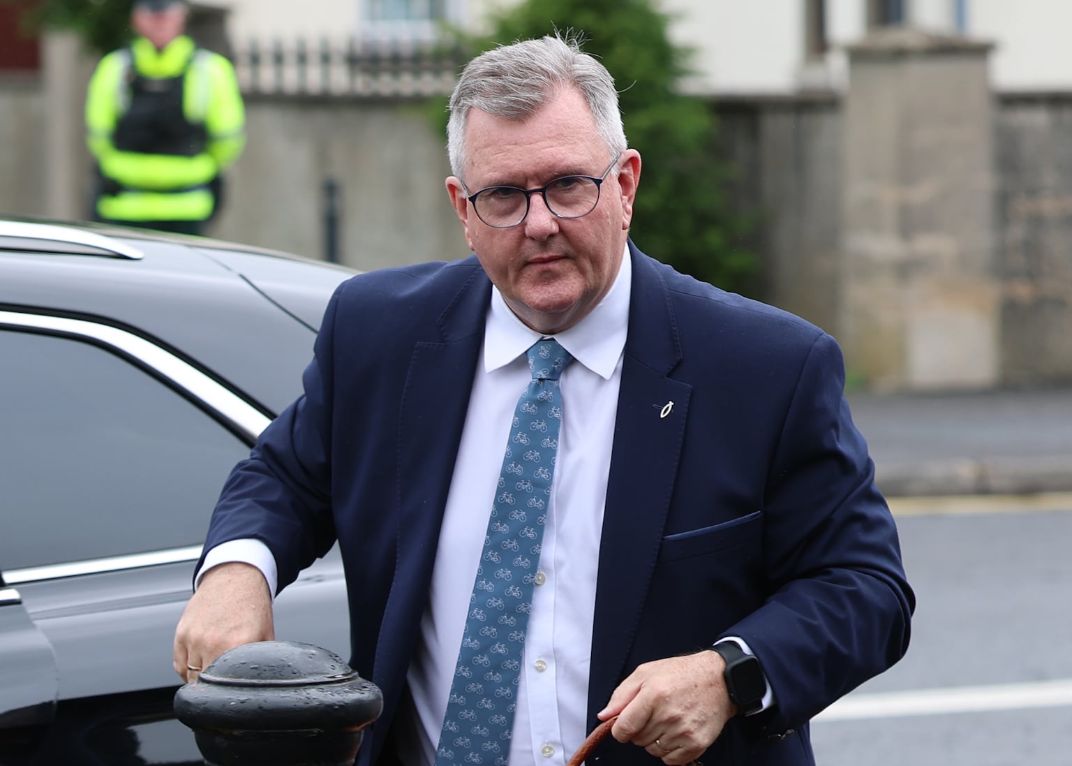 Jeffrey Donaldson arrives at court for second week of trial
