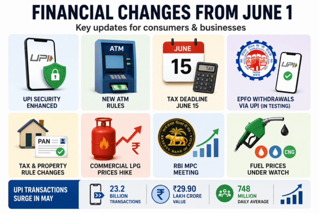 Financial changes kick in from June 1 as UPI transactions hit record ...