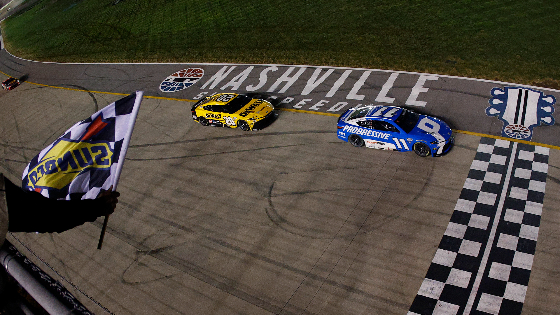 Denny Hamlin wins thrilling NASCAR Cup Series race at Nashville