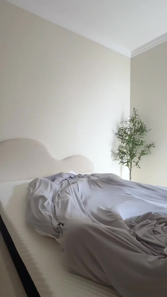 Relaxing bedroom home reset with coffee in ASMR