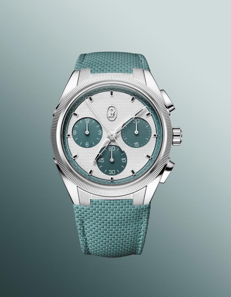 Parmigiani Fleurier帕瑪強尼Tonda PF Sport精鋼Silver Verzasca計時碼錶：山谷綠意盎然