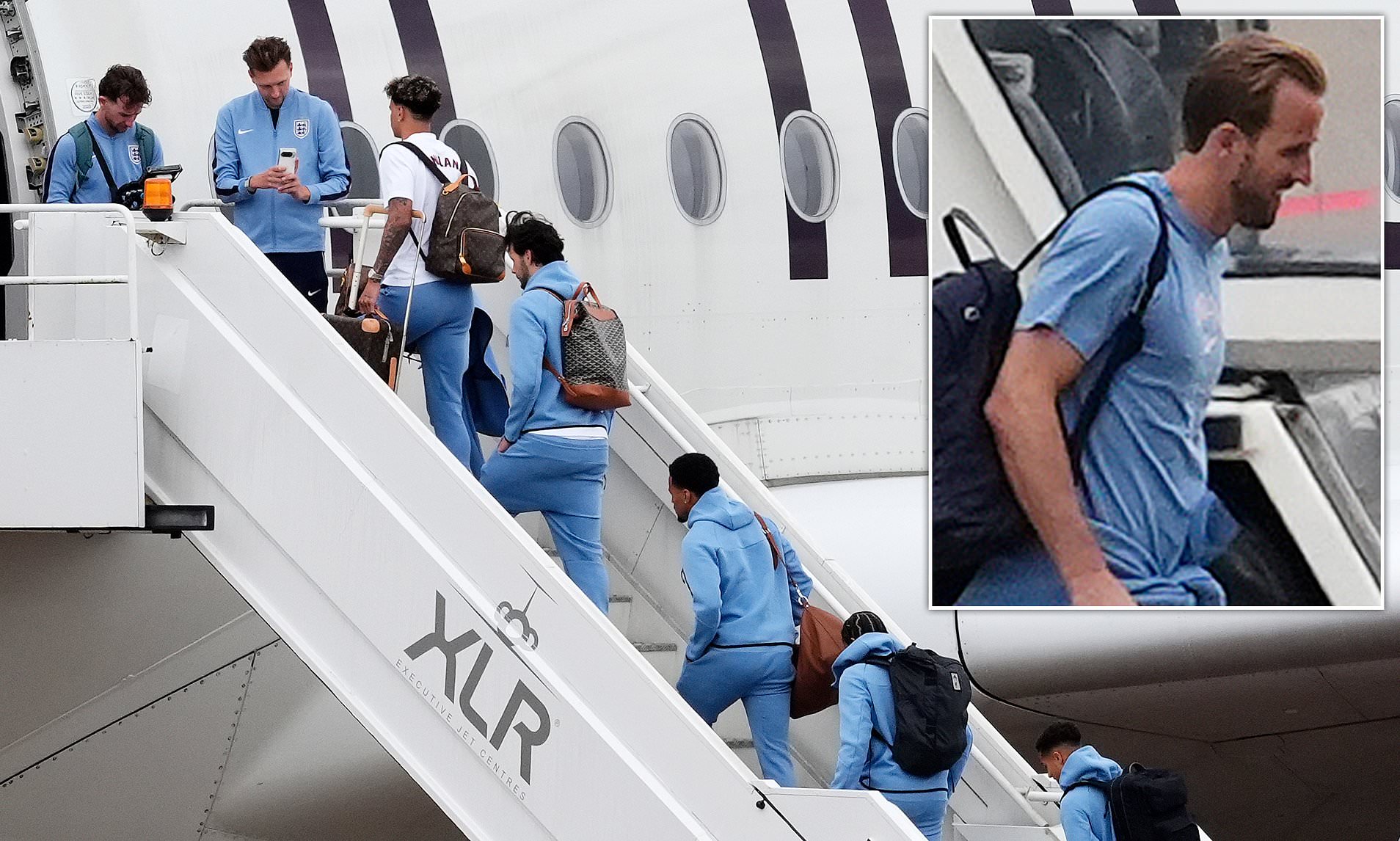 Three Lions on the plane! England fly out for the World Cup - and ...