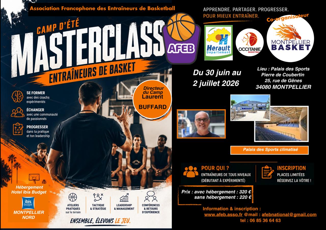 Camp pour les coaches de basket : la masterclass AFEB 2026 ouvre ses ...