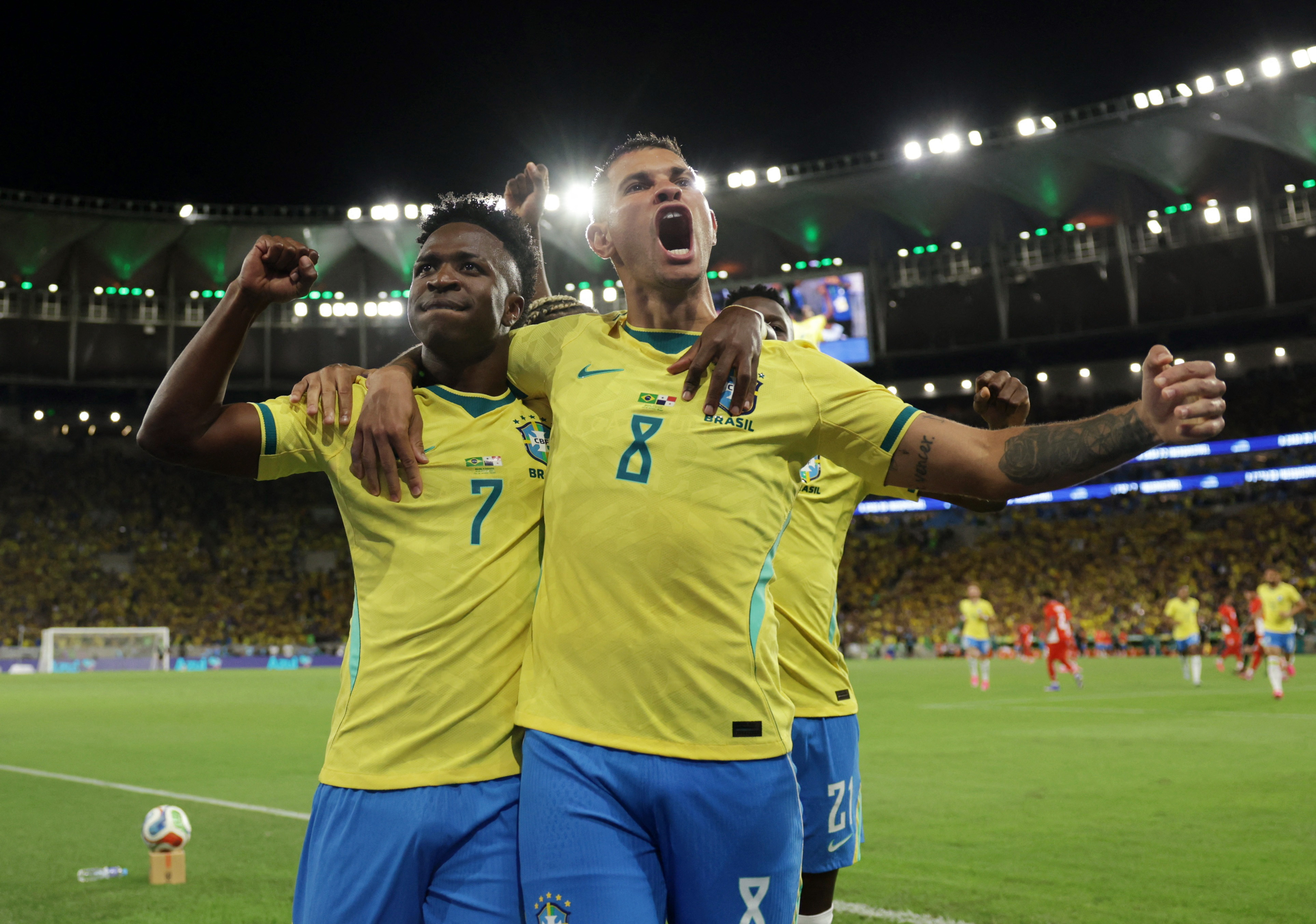 Vinicius brings Maracana curtain-raiser to life as Brazil rout Panama 6-2