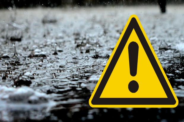 Severe weather warning as torrential downpours could spark flash flooding