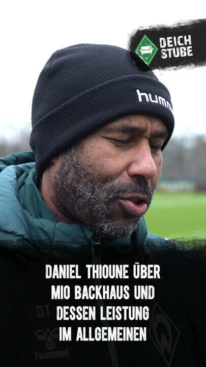 Voller Werder-Rückhalt für Mio Backhaus! Trainer Daniel Thioune mit ...