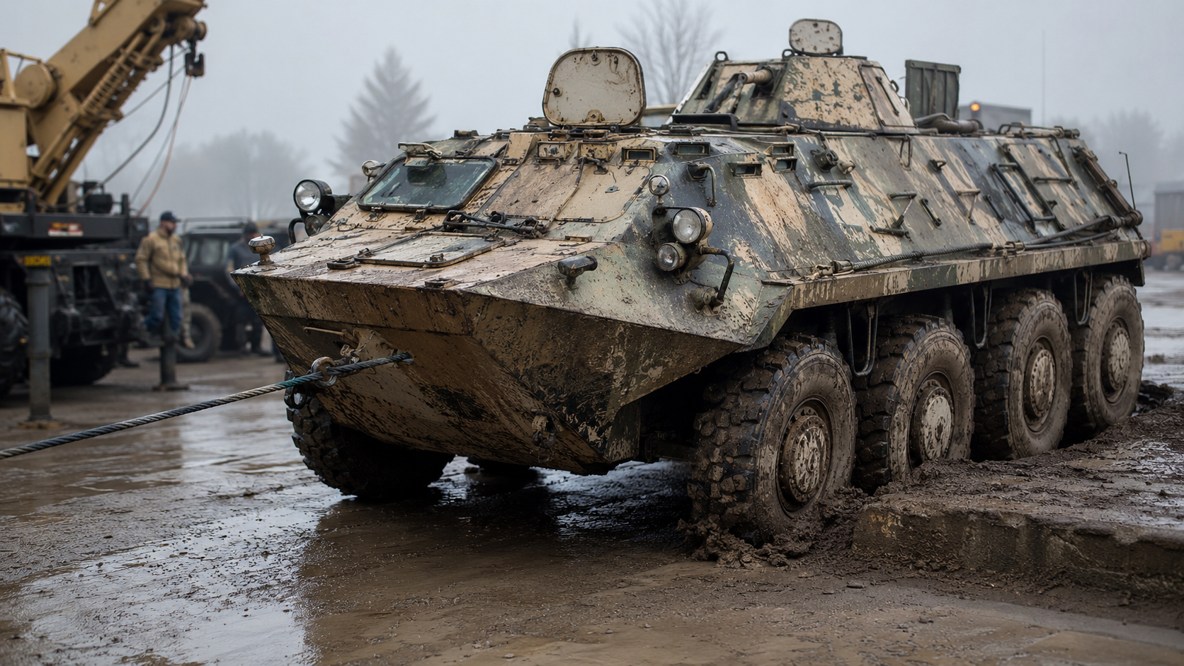 Captured Iraqi BTR-60 is reclaimed for a new exhibit