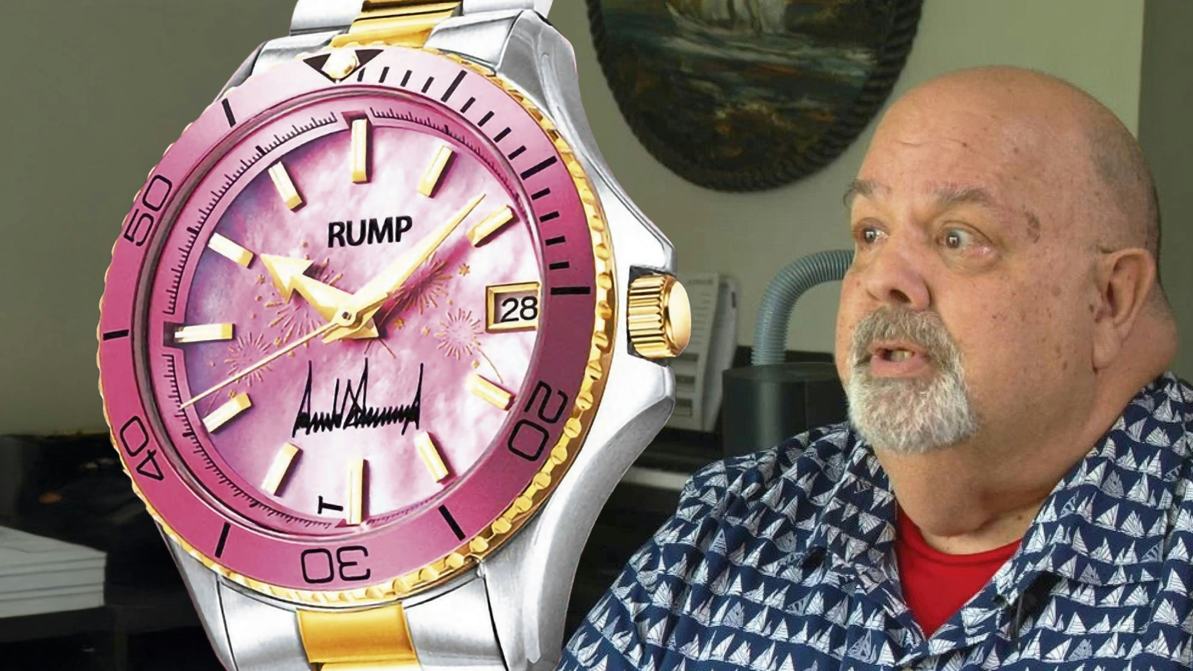 Mann kauft Trump-Uhr, geliefert wird "Rump"