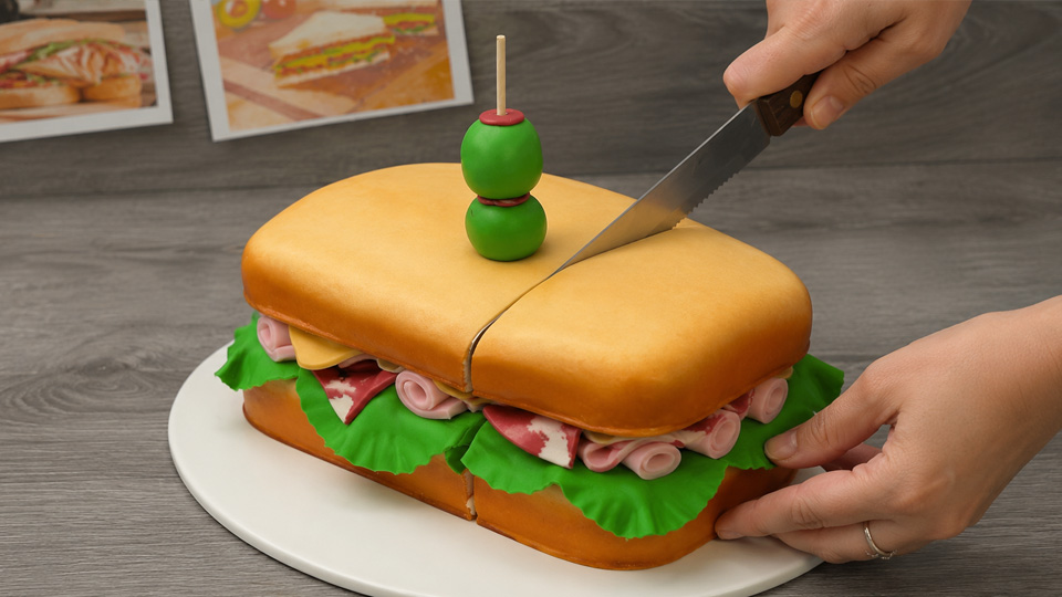 Savory style cake becomes a sweet surprise