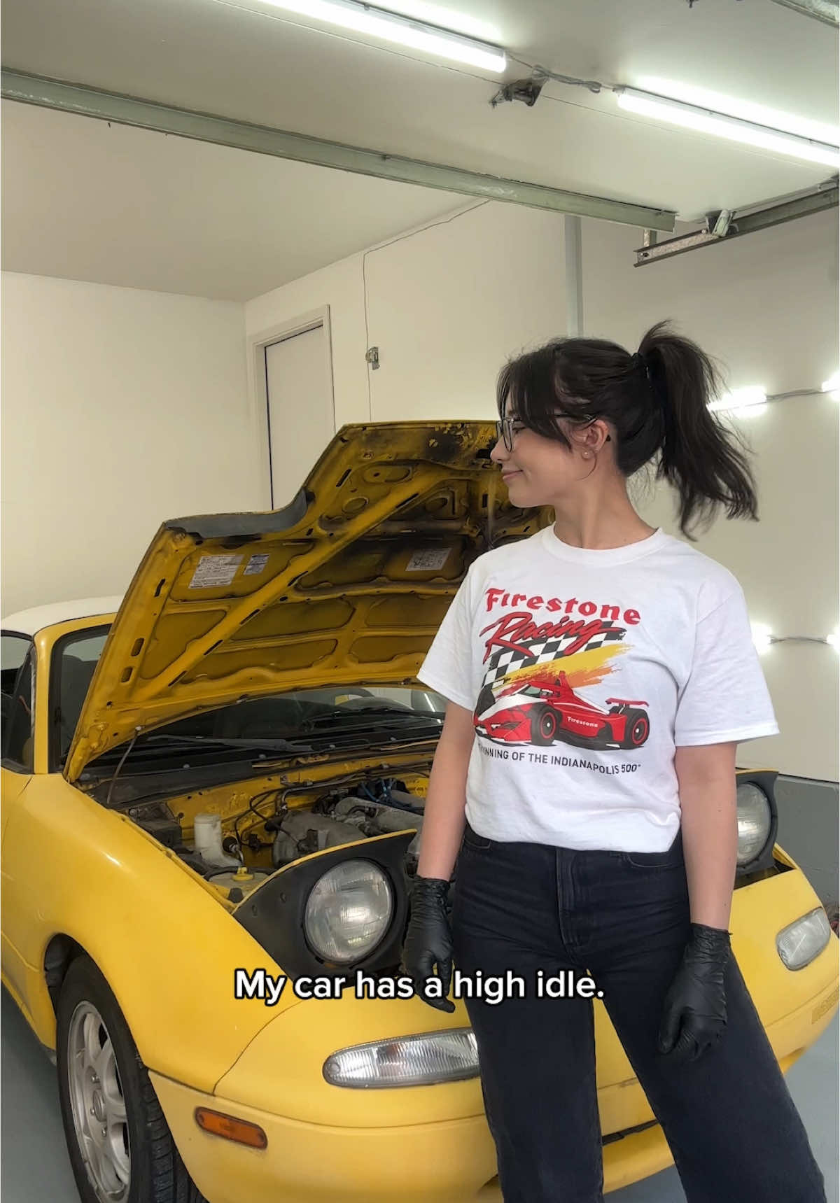 Chasing a stubborn high idle on my yellow Miata down to the mass ...
