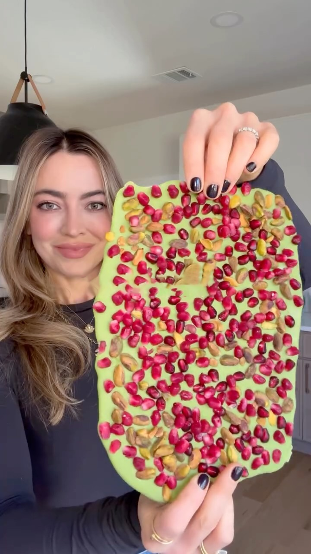 Pomegranate pistachio white chocolate treat