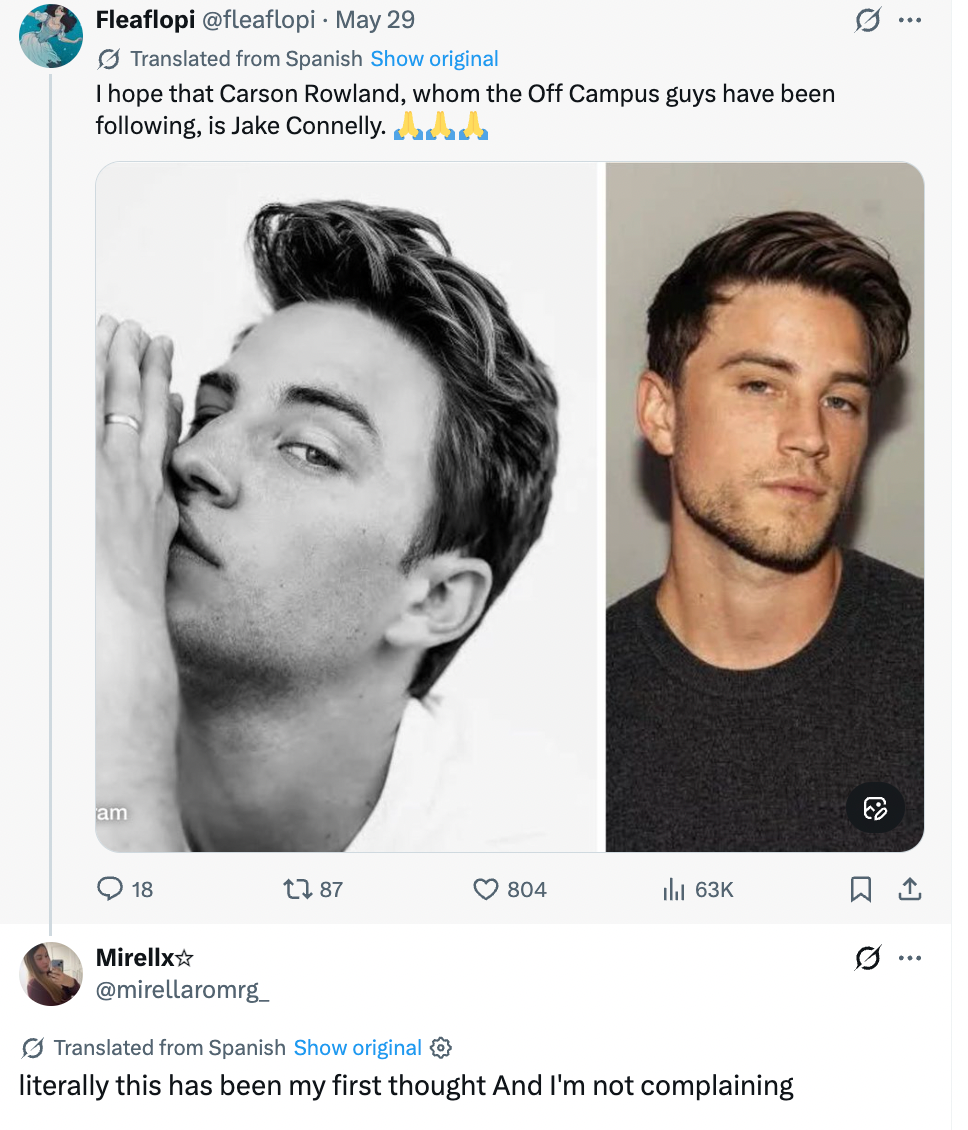 Off Campus fans are convinced Sweet Magnolias star Carson Rowland is ...
