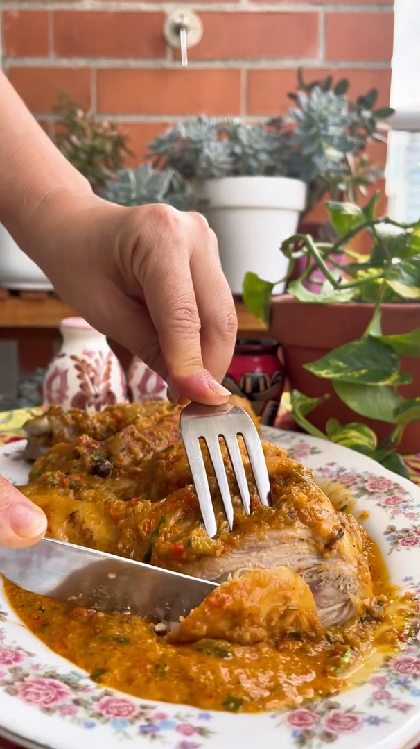 Pollo cremoso con leche de coco paso a paso