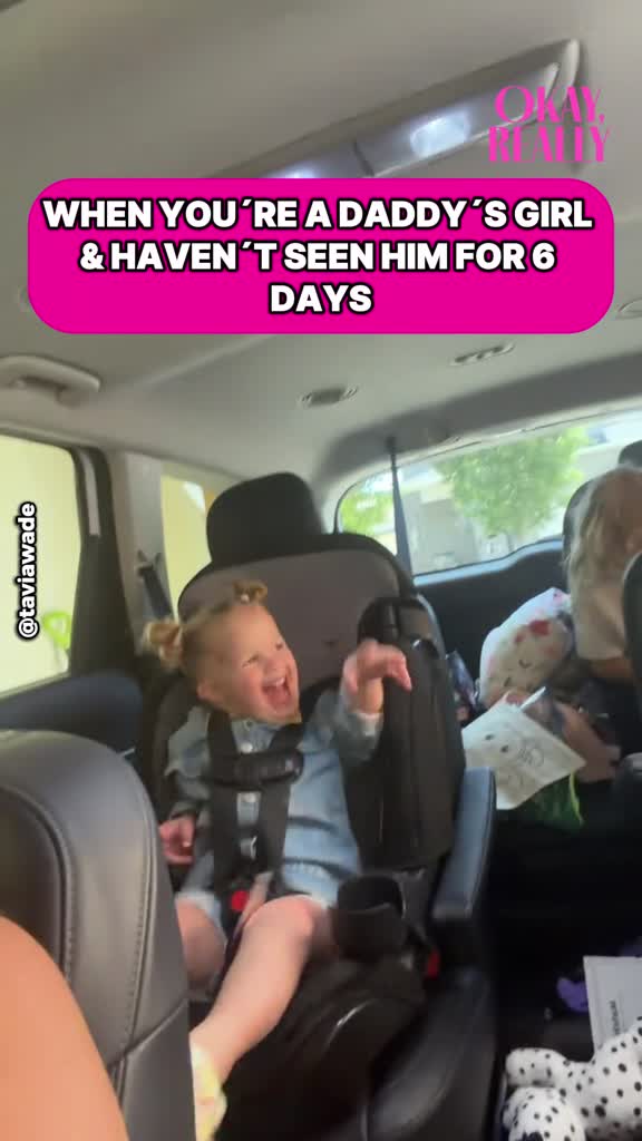 Little girl’s reaction to seeing dad again melts hearts