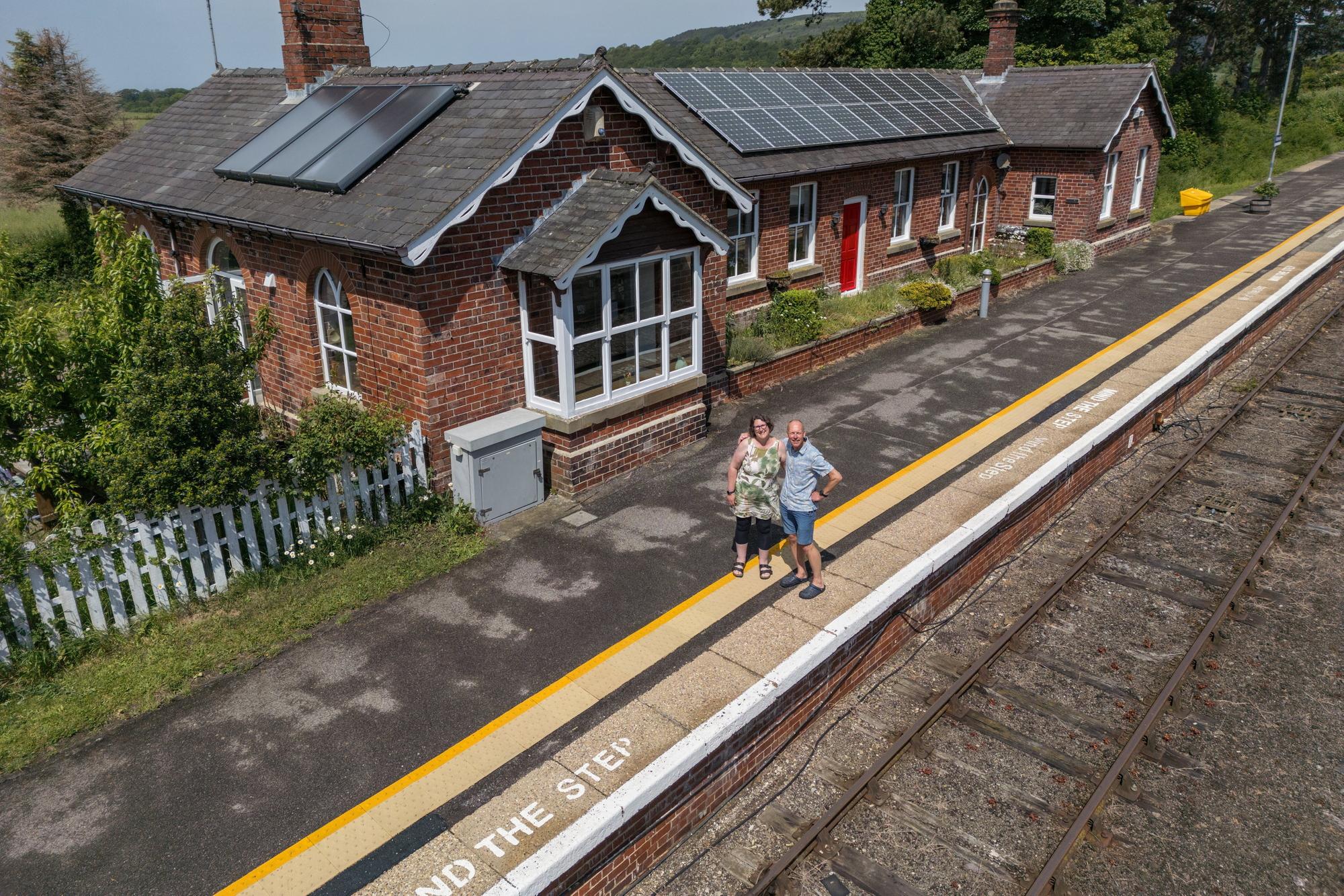 We live in a former railway ticket office - a dozen trains stop at our ...