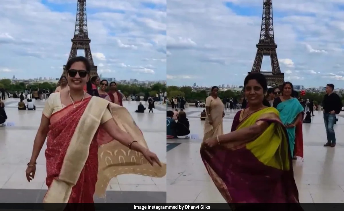 Indian women's ramp walk at Eiffel Tower in sarees goes viral: "Pure ...