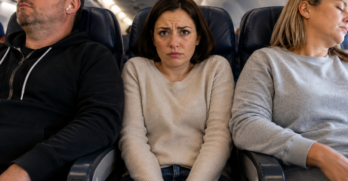 I had the middle seat on a flight and the people beside me hogged the ...