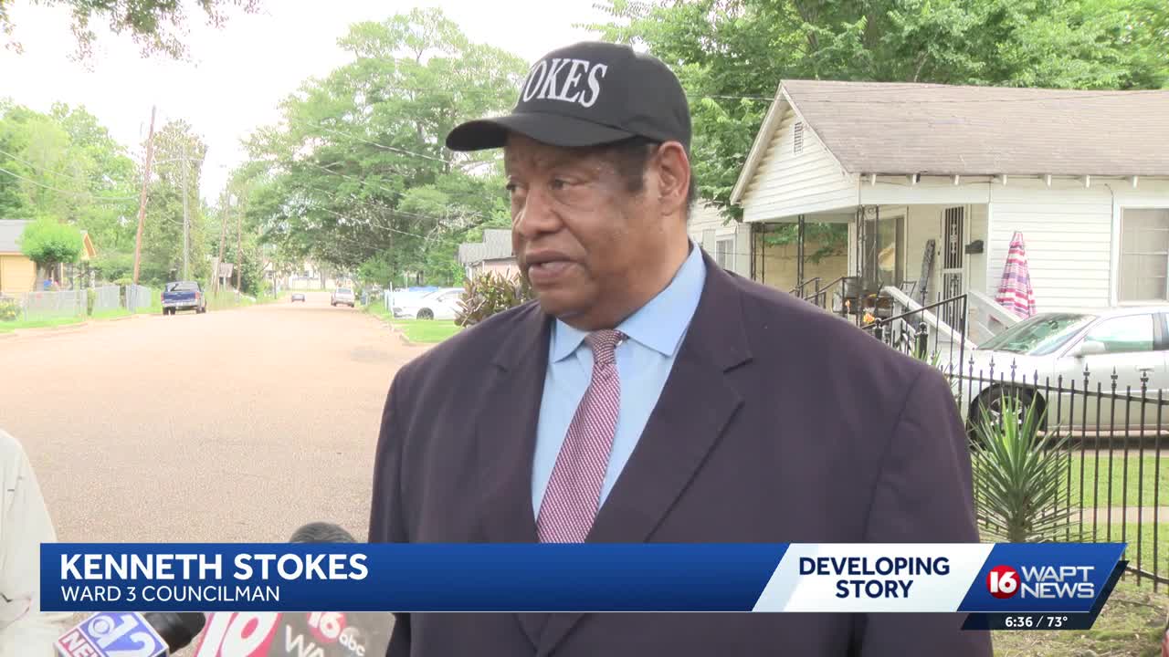 Stokes calls attention to fallen trees on Carver Street