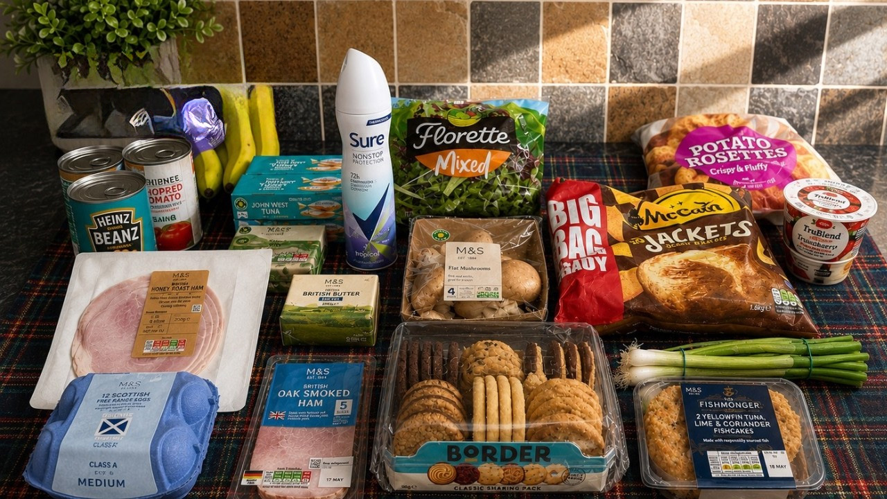 £63 UK Grocery Hauls That Covers Weekly Basics