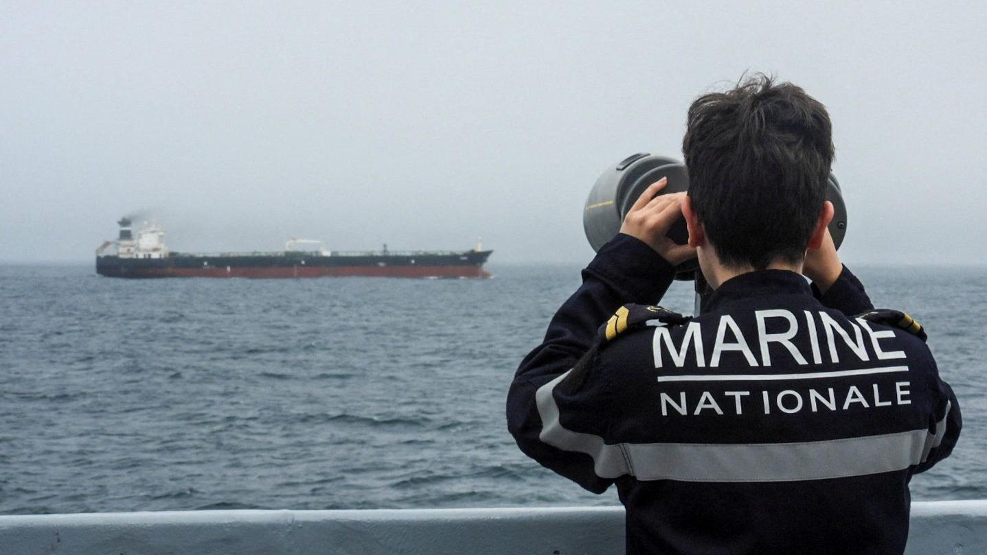 France intercepts sanctioned Russian oil tanker, Macron says