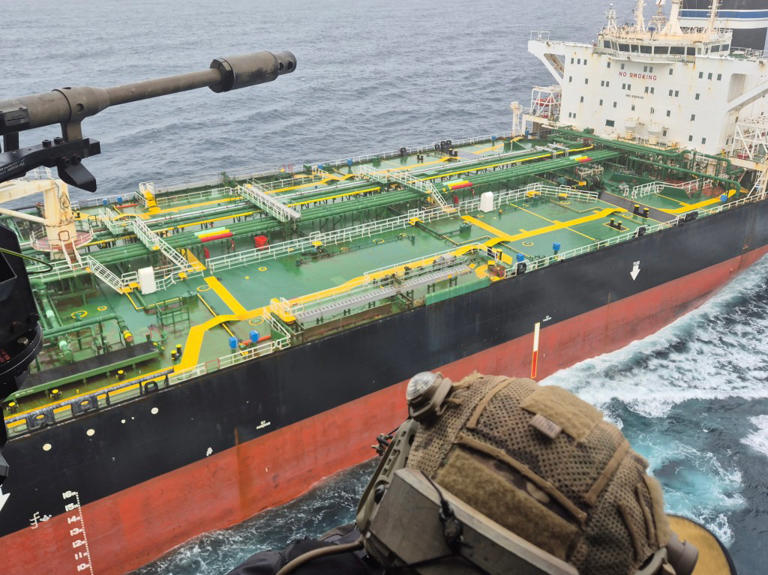 Macron says French navy, backed by the UK, intercepted a sanctioned ...