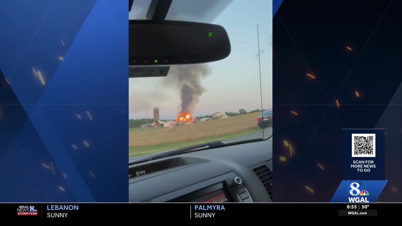 Blaze engulfs Lebanon County barn
