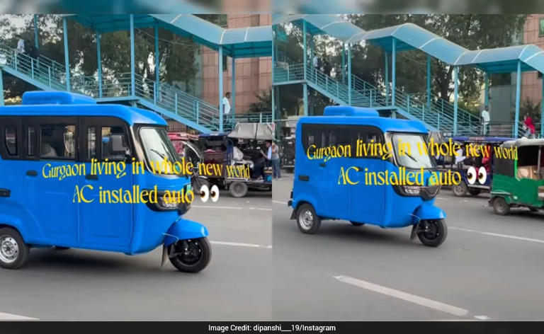 Woman spots air-conditioned auto rickshaw in Gurgaon, internet reacts