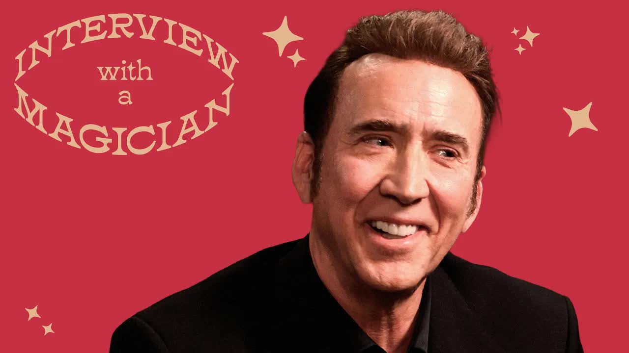 Nicolas Cage gets wowed by magician Anna DeGuzman