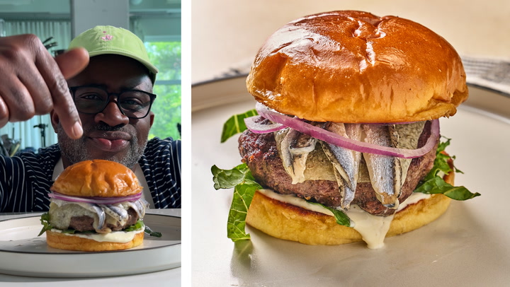 Anchovy burger recipe