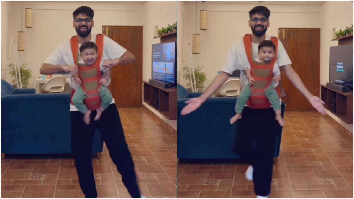 Bengaluru father's dance with daughter in baby carrier leaves 22 ...