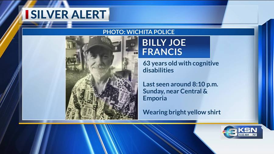 Silver Alert: Wichita police searching for missing 63-year-old man