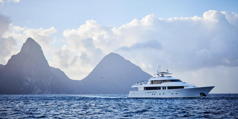 This triple-deck yacht is made for sunset mojitos and Caribbean island ...