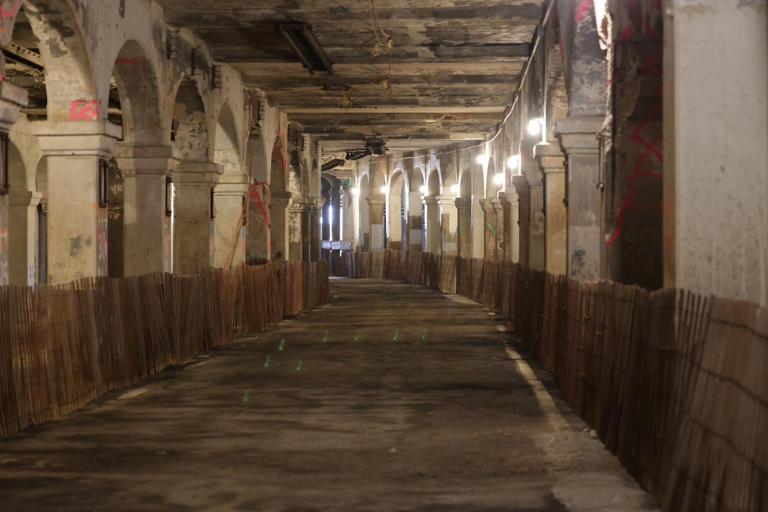Walk the underside of Cleveland’s Veterans Memorial Bridge