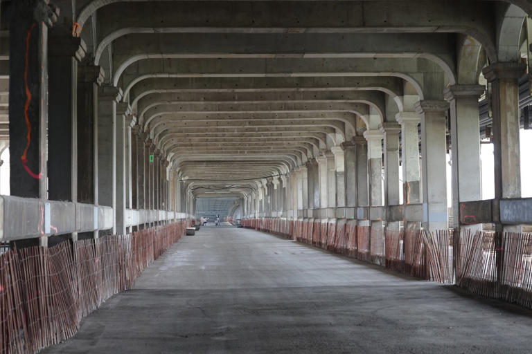 Walk the underside of Cleveland’s Veterans Memorial Bridge